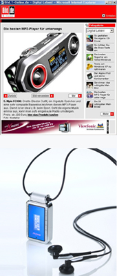 엠피오 MP3P, 독일서 겹경사 - 전자신문