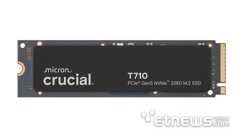 대원씨티에스, 마이크론 크루셜 T710 Gen5 NVMe SSD 출시 - 전자신문